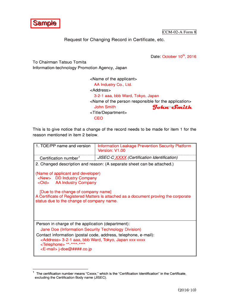 Fillable Online CCM-02-A Form 8 Fax Email Print - pdfFiller