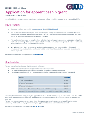 Fillable Online Application for apprenticeship grant Fax Email Print - pdfFiller