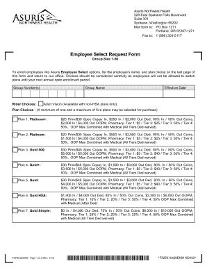 Fillable Online Employee Select Request Form Group Size 1-50. Employee ...