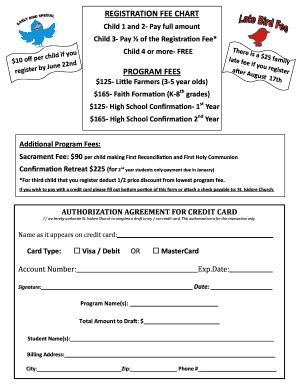 Fillable Online REGISTRATION FEE CHART Fax Email Print - pdfFiller