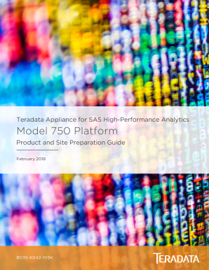 Fillable Online Teradata Appliance for SAS High-Performance Analytics ...