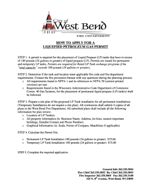 Fillable Online LIQUEFIED PETROLEUM GAS PERMIT Fax Email Print - pdfFiller