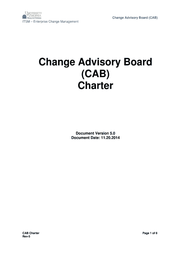 Fillable Online What is Change Advisory Board (CAB)What is Change ...