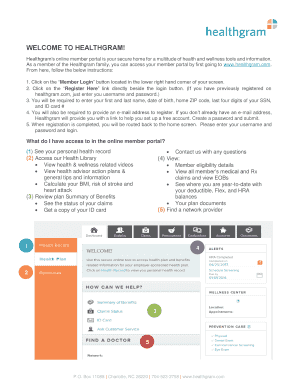 Fillable Online WELCOME TO HEALTHGRAM! Fax Email Print - pdfFiller
