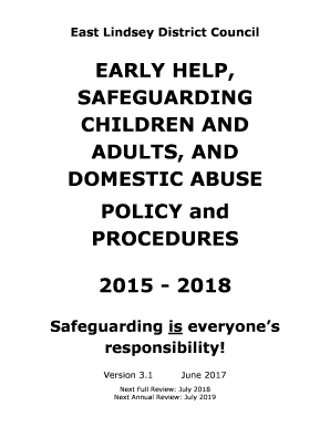 Fillable Online EARLY HELP, SAFEGUARDING CHILDREN AND ADULTS, AND ...