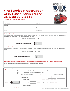 Fillable Online Fire Service Preservation Group 50th Anniversary 21 ...