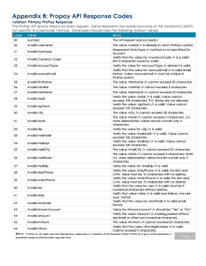Fillable Online PROPAY APPLICATION PROGRAMMING INTERFACE Fax Email Print - pdfFiller
