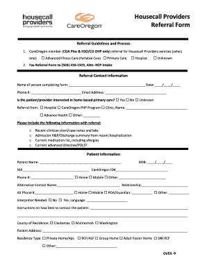 Fillable Online 2018.07.27 HCP Referral Form Fax Email Print - pdfFiller