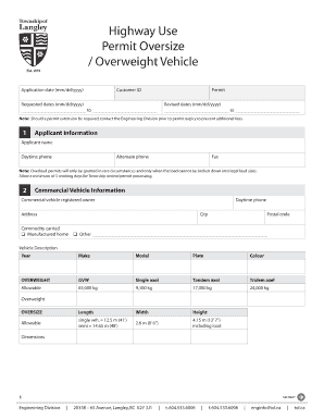 Fillable Online Permit Oversize Fax Email Print - pdfFiller