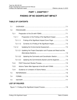 Fillable Online PART 1, CHAPTER 7 FINDING OF NO SIGNIFICANT IMPACT Fax ...