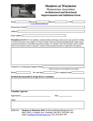 Fillable Online MAW HOA Architectural Review Form.doc Fax Email Print ...