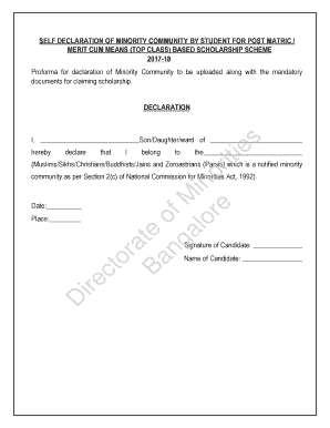 Fillable Online Proforma for self declaration of family income under ...
