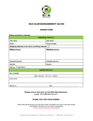Eca Club Management Guide - Fill Online, Printable, Fillable, Blank ...
