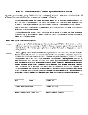 Fillable Online schindewolf kleinisd Chromebook Form 11e 18-19.docx Fax ...