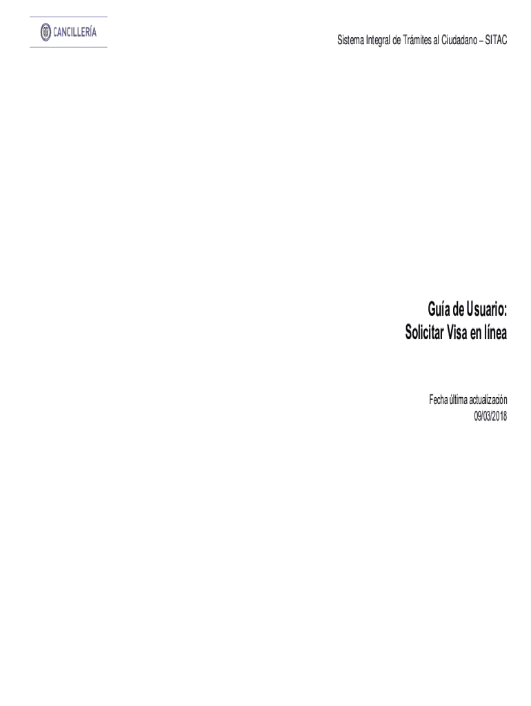 Fillable Online VISAS. Solicitar Visa en lnea Fax Email Print - pdfFiller