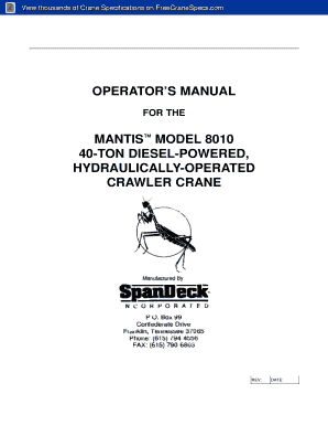 Fillable Online FreeCraneSpecs.com: Mantis 8010 Crane Specifications ...