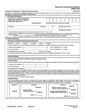 Fillable Online Paycheck Contribution Election 403(b) Plan Fax Email ...