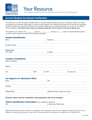 Fillable Online for Georgias Vehicle Emissions Inspection & Maintenance ...