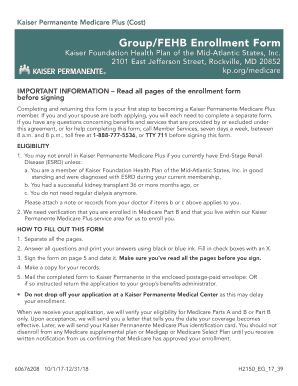 Fillable Online healthplans kaiserpermanente Completing and returning this form is your first ...