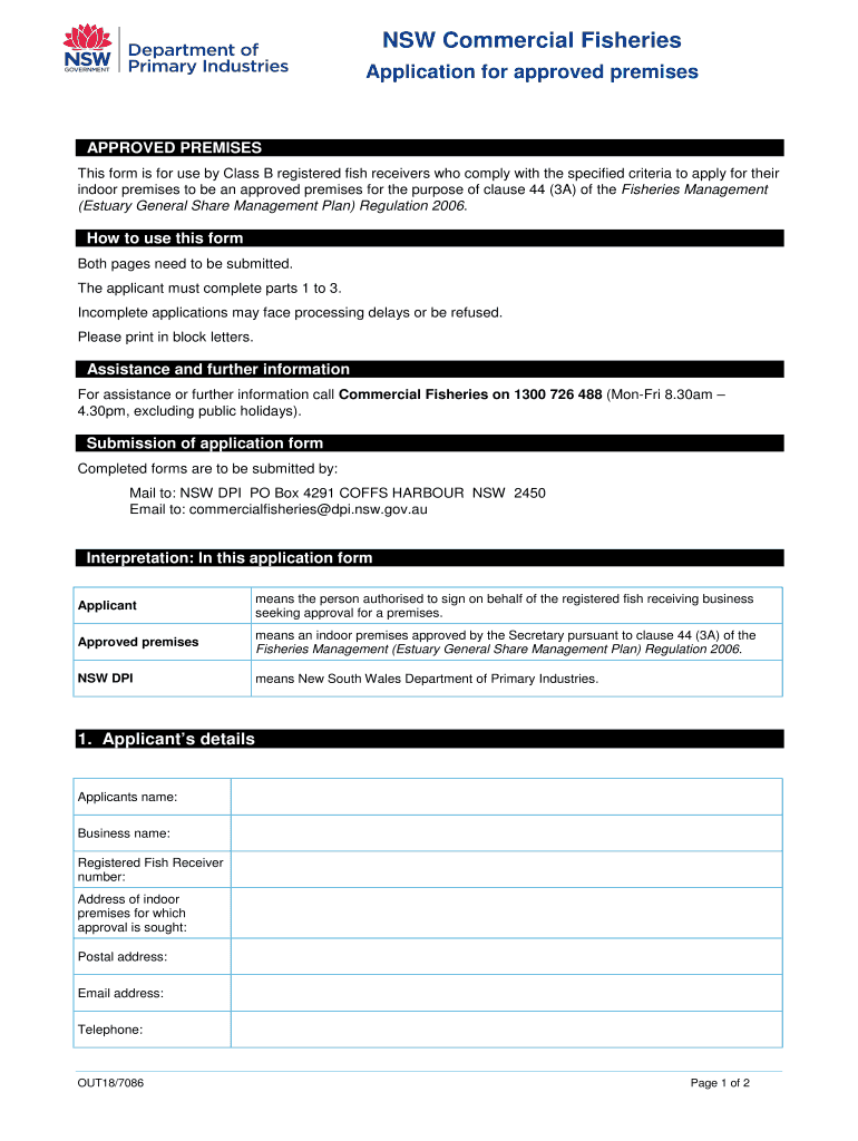 Fillable Online Application Form - Approved Premises Fax Email Print ...