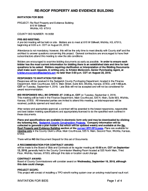 Fillable Online RE-ROOF PROPERTY AND EVIDENCE BUILDING Fax Email Print ...