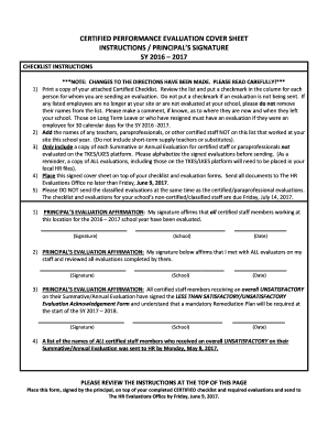 Fillable Online CERTIFIED PERFORMANCE EVALUATION COVER SHEET Fax Email ...