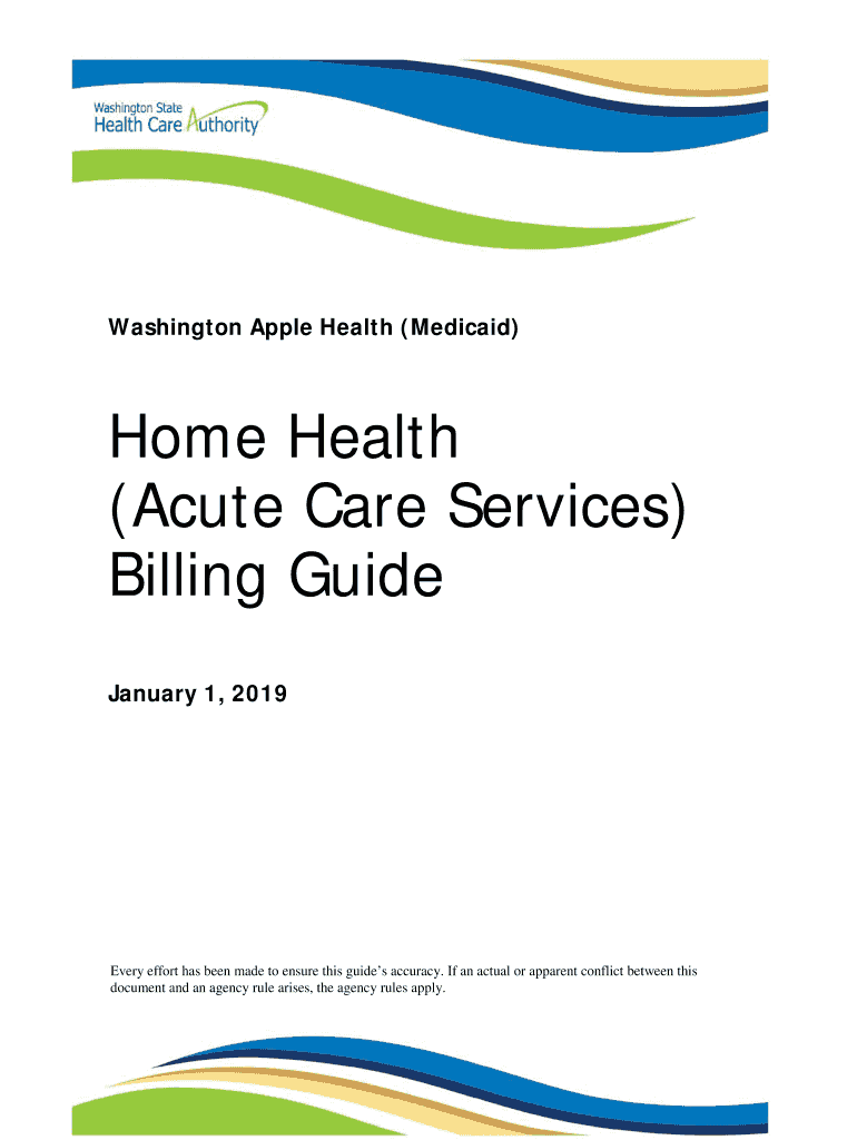 Fillable Online Home Health Services Billing Guide - Washington State ...