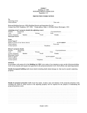 Fillable Online Form 7 - KWA Building Permits and Inspections Fax Email ...