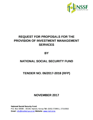 Fillable Online tender document - NSSF Fax Email Print - pdfFiller