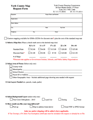 Fillable Online York County GIS DATA Request Form - ycpc.org Fax Email ...
