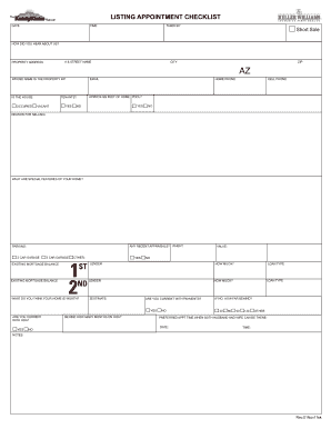 Fillable Online listing appointment checklist - CLME Fax Email Print ...