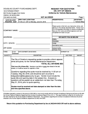 Fillable Online Uniforms for Vehicle Maintenance Fax Email Print ...