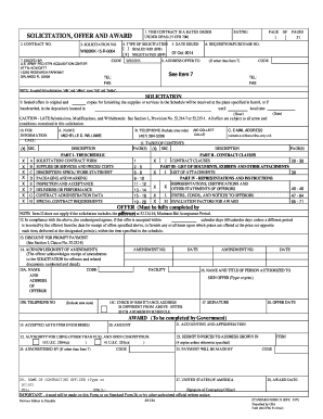 Fillable Online solicitation, offer and award - PEO STRI - Army.mil Fax Email Print - pdfFiller