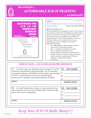 Fillable Online You asked for AFFORDABLE ICD-10 TRAINING - Channel Fax Email Print - pdfFiller