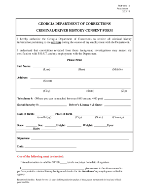 Fillable Online CRIMINAL/DRIVER HISTORY CONSENT FORM Fax Email Print ...