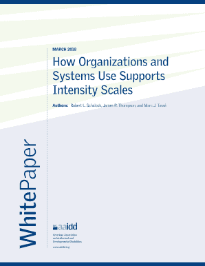 Fillable Online How Organizations and Systems Use Supports Intensity ...