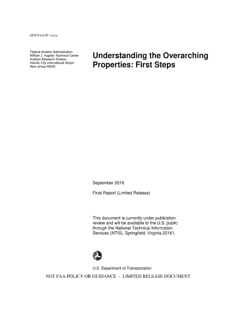Fillable Online Understanding the Overarching Properties. DOT FAA TC -xx/xx Fax Email Print ...