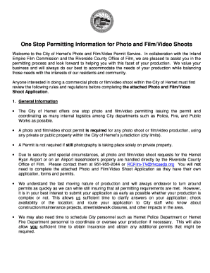 Fillable Online COH Film Permit 5-1-14 Fax Email Print - pdfFiller