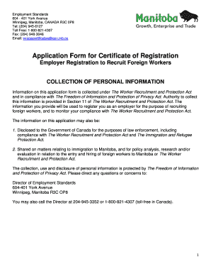 Fillable Online Application Form for Certificate of Registration ...