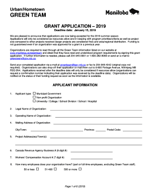 Green Team Application 2020 - Fill Online, Printable, Fillable, Blank ...