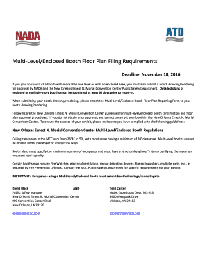 Fillable Online Exhibit Booth Multi-Level Floor Plan Reporting Form ...