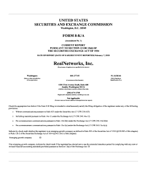 Fillable Online RealNetworks, Inc. Fax Email Print - pdfFiller