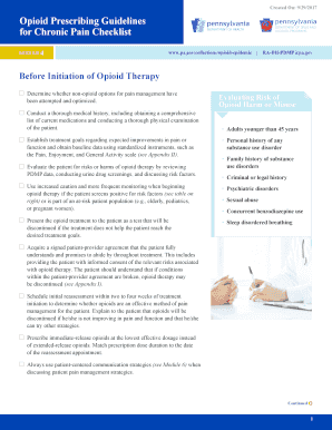 Fillable Online Opioid Prescribing Guidelines for Chronic Pain ...
