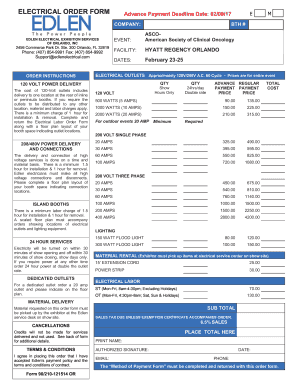 Fillable Online ASCO Electrical Order Form.pdf Fax Email Print - pdfFiller