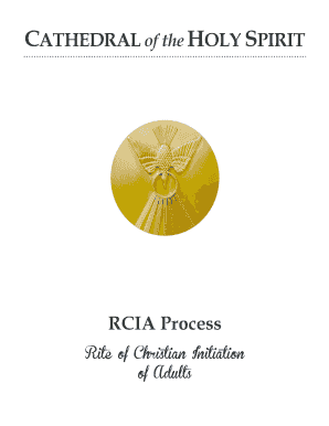 Fillable Online RCIA Handbook.indd - Cathedral of the Holy Spirit Fax ...