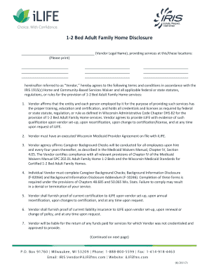 Fillable Online 1-2 Bed Adult Family Home Disclosure Fax Email Print ...