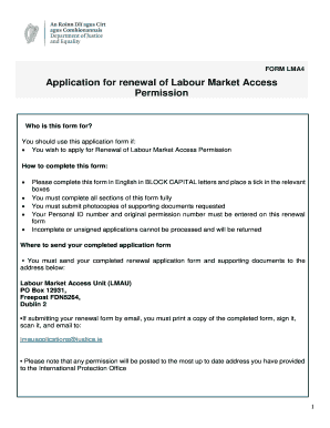 Fillable Online Labour market access declaration form - INIS Fax Email ...