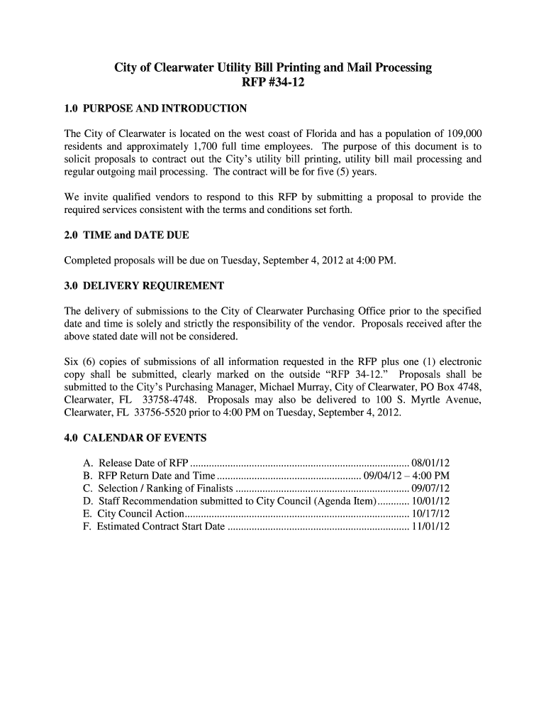 Fillable Online City of Clearwater Mail Processing - Center for Digital Government Fax Email ...