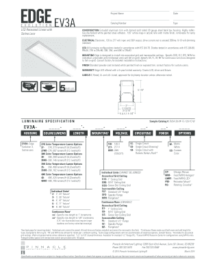 Fillable Online EDGE EVOLUTION - Pinnacle Architectural Lighting Fax ...