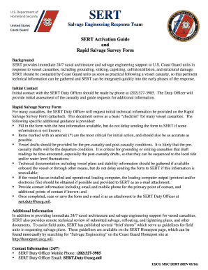 Fillable Online ch-1 to us coast guard marine environmental response ...